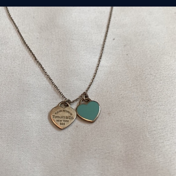 Tiffany & Co. | Jewelry | Tiffany Blue Double Heart Pendant | Poshmark